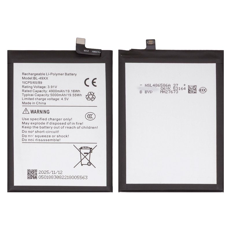 Battery BL-49XX compatible with Infinix GT 20 Pro (X6871), Note 40 ...