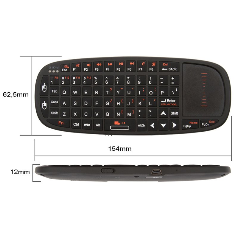 Wireless Portable Ultra Mini Keyboard with Touchpad - GsmServer